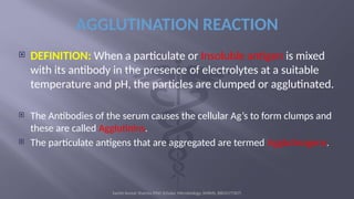 Agglutination reactions: Types, Examples, Advantages, disadvantages ...