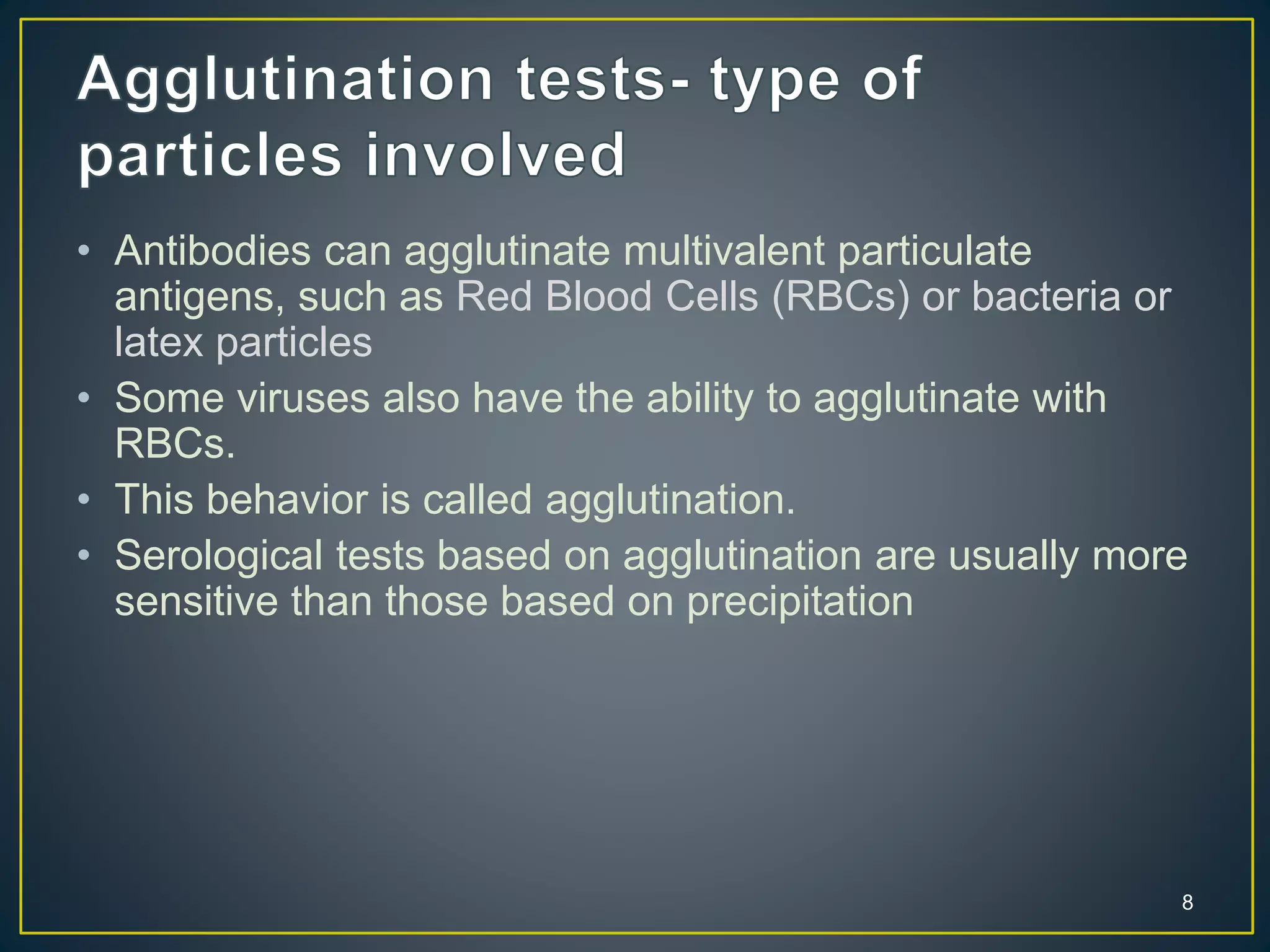 Agglutination test ,antigen antibody reaction | PPTX