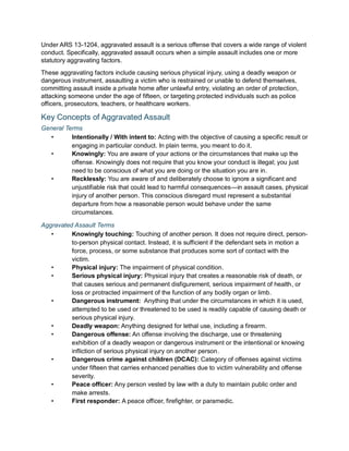 Aggravated Assault ARS Aggravated Assault ARS | PDF