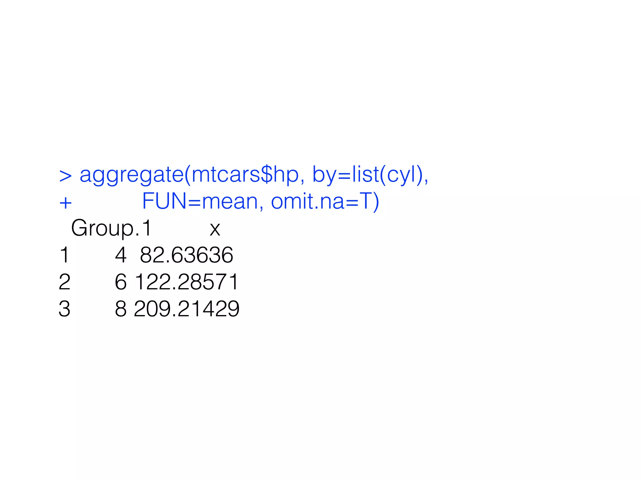 R Aggregate Data Ppt