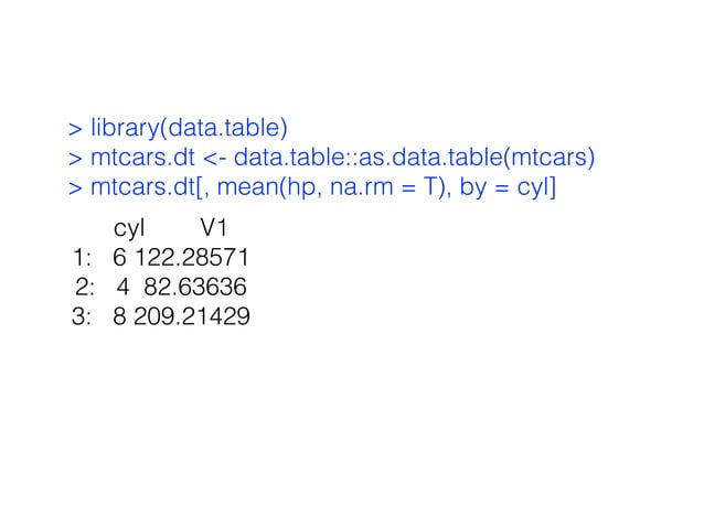 R Aggregate Data Ppt