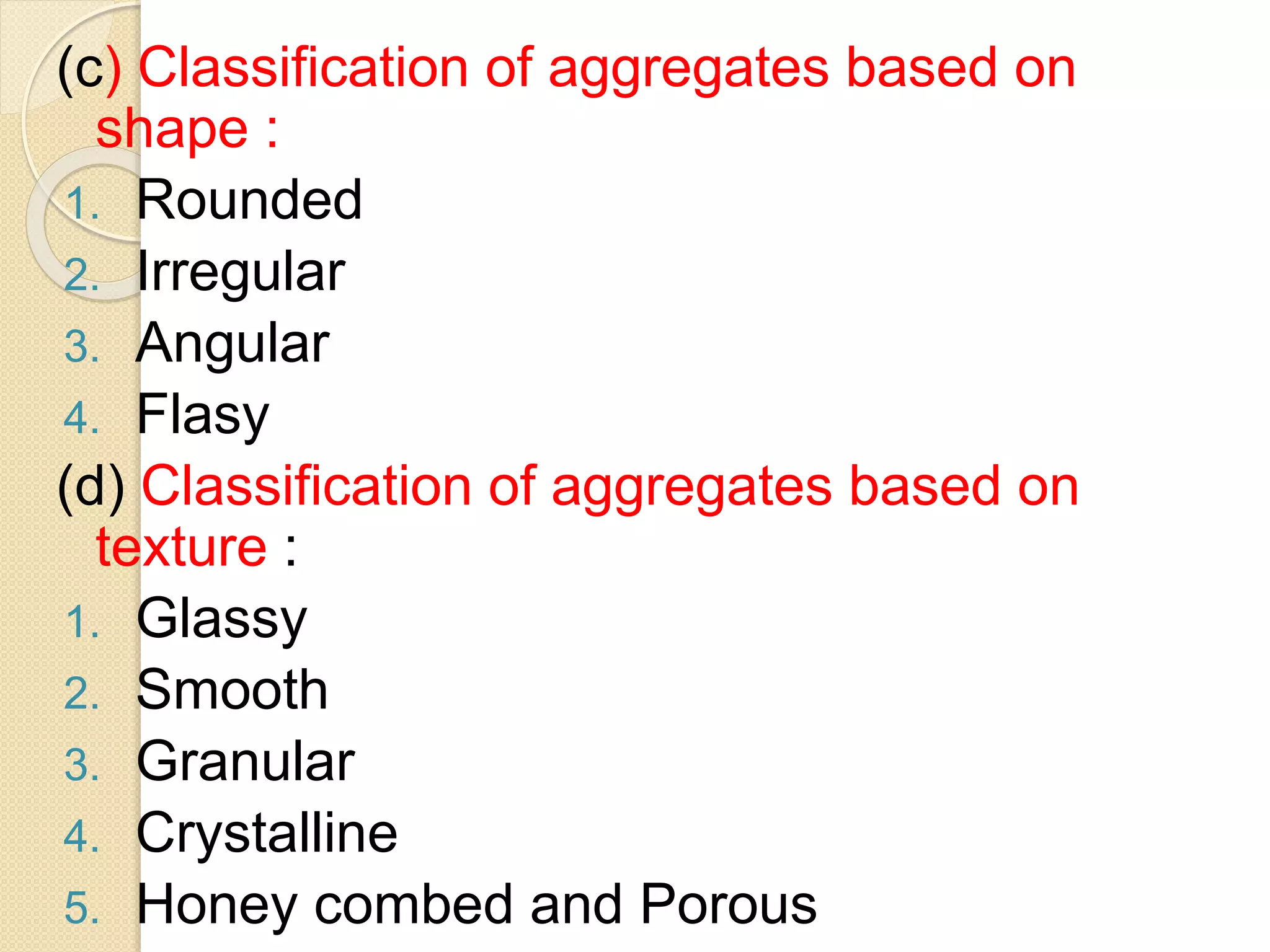 Aggregate (elements of civil engineering) | PPTX