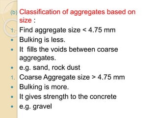 Aggregate (elements of civil engineering) | PPTX