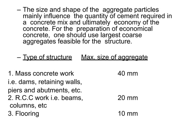 Aggregate Coarse Aggregates Testing And Limits Pptx Chemistry Science
