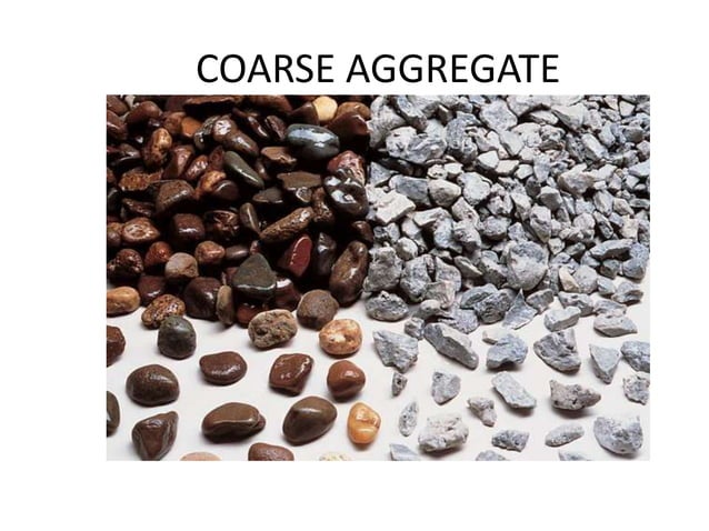 Aggregate - coarse aggregates, testing & limits | PPTX | Chemistry ...
