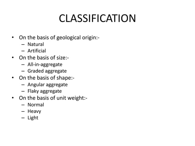Aggregate - coarse aggregates, testing & limits | PPTX | Chemistry ...