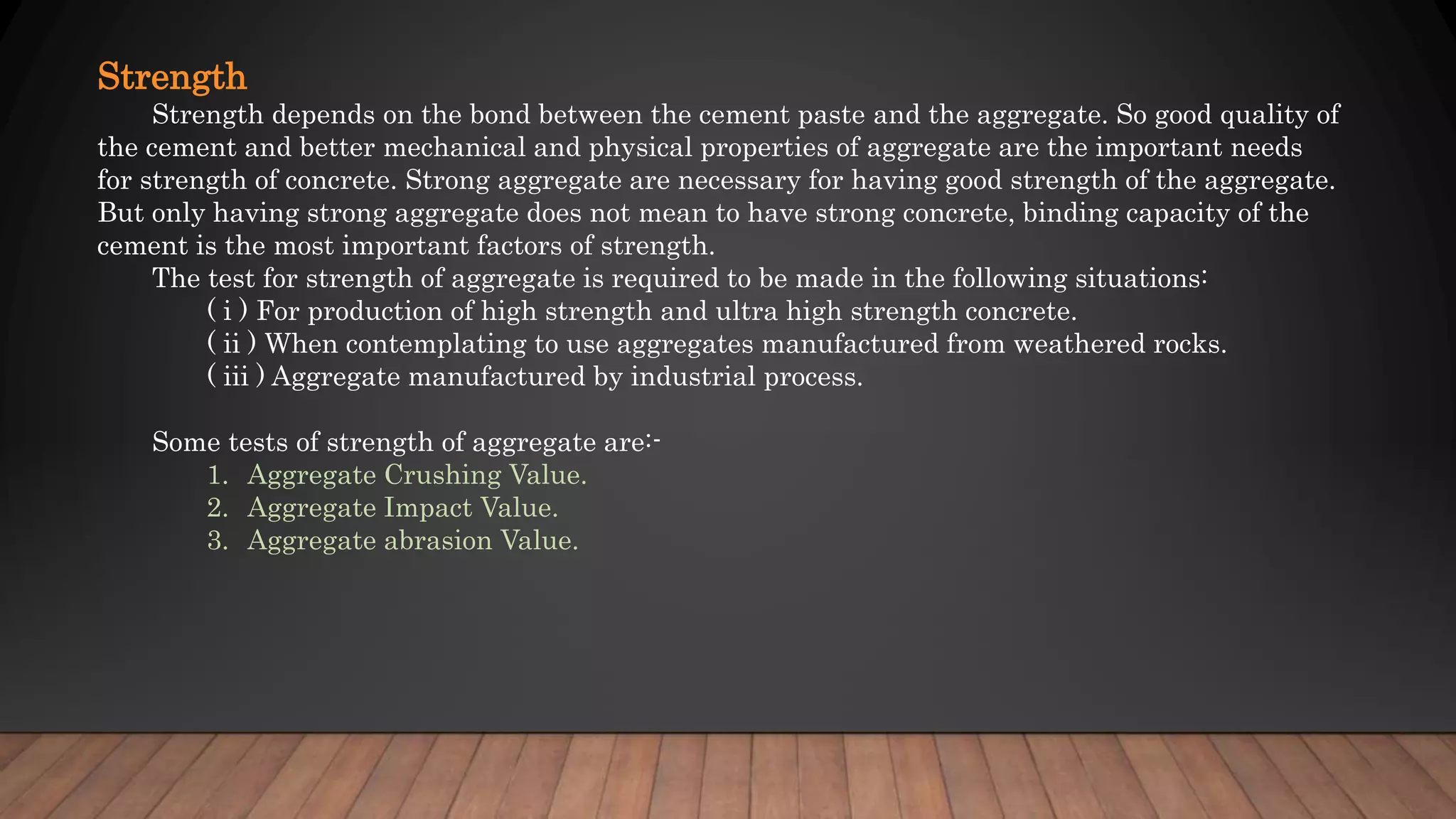 Aggregates used in Concrete | PPTX