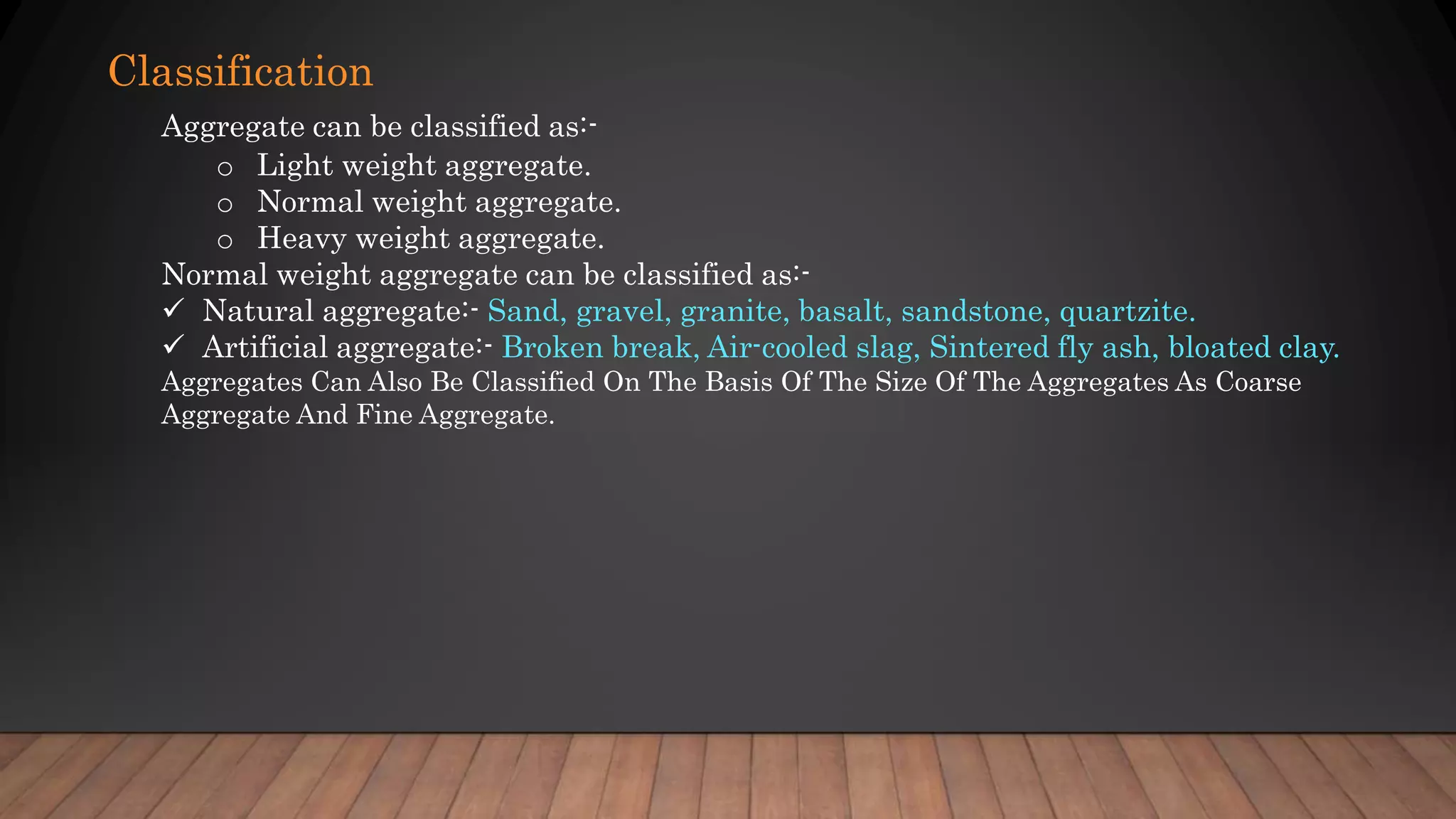 Aggregates used in Concrete | PPTX