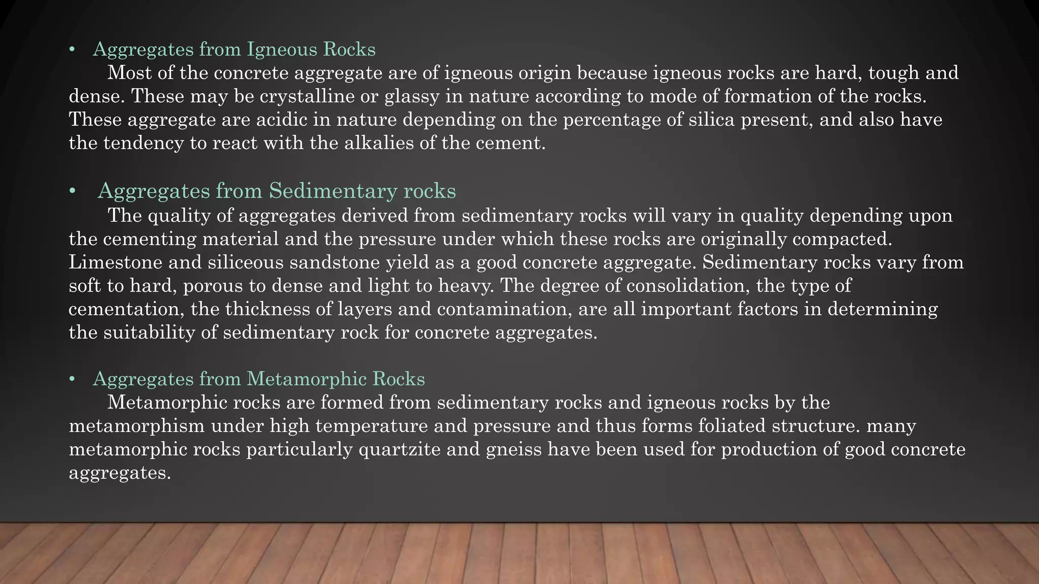 Aggregates used in Concrete | PPTX