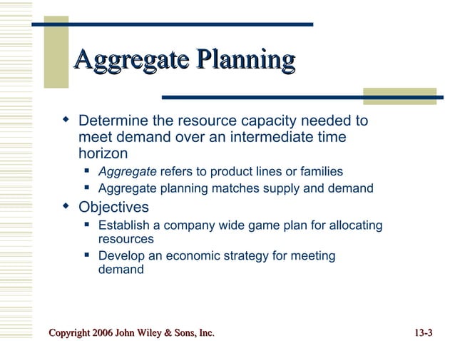 Aggregate Planning | PPT