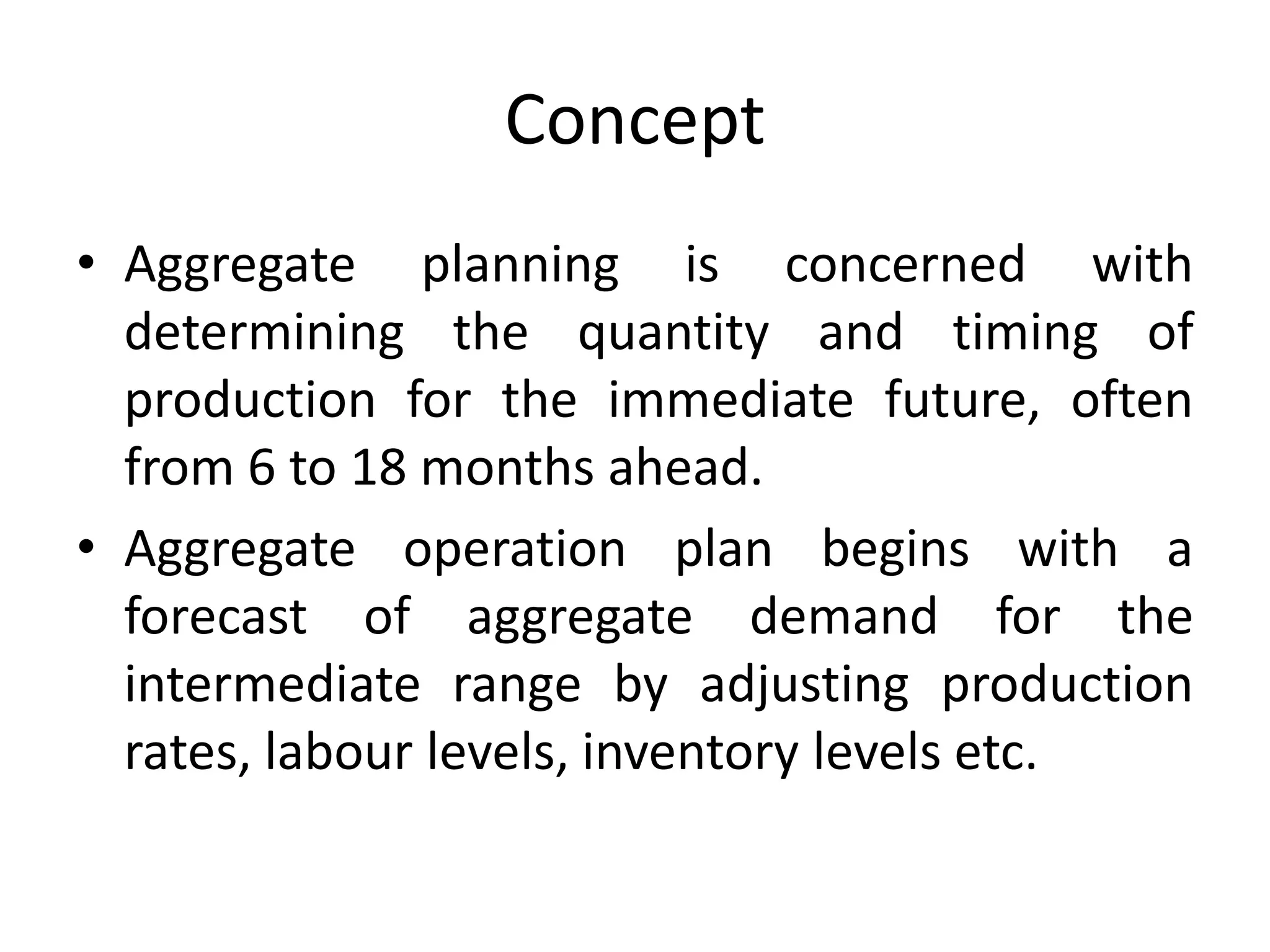 Aggregate planning | PPTX