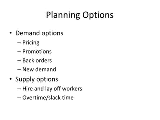 Aggregate planning | PPTX | Business Accounting & Finance | Business
