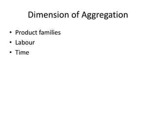 Aggregate planning | PPTX | Business Accounting & Finance | Business