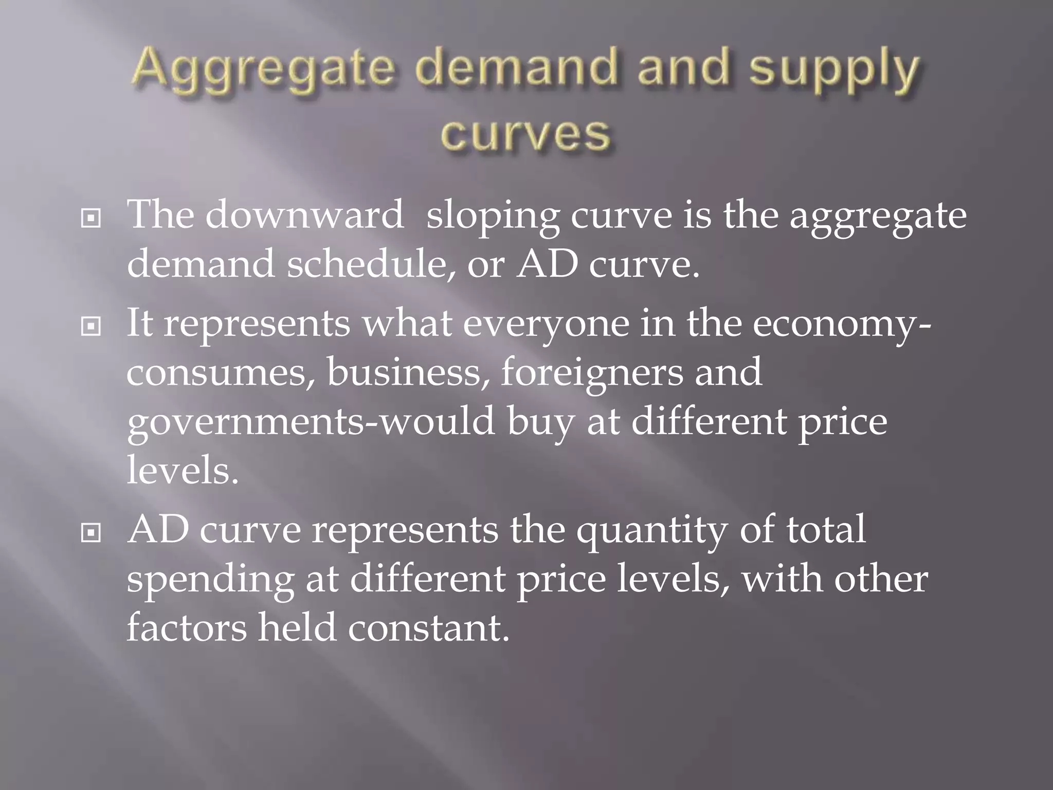 Aggregate demand and supply | PPT