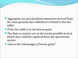 Aggregate fact tables | PPT