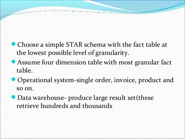 Aggregate fact tables