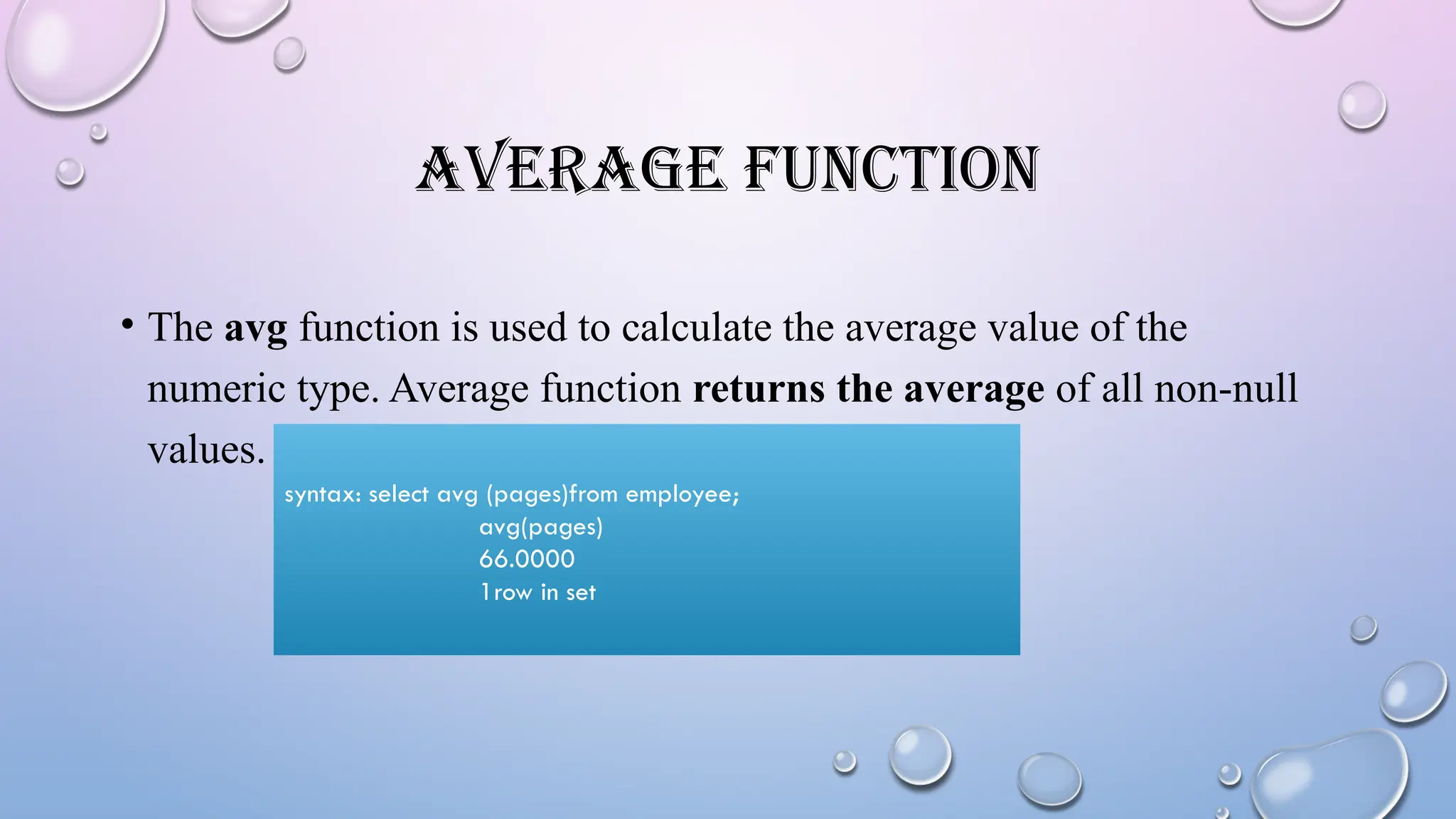 aggregatefunction-220420051702.pptx aggregate | PPTX | Databases | Computer Software and ...