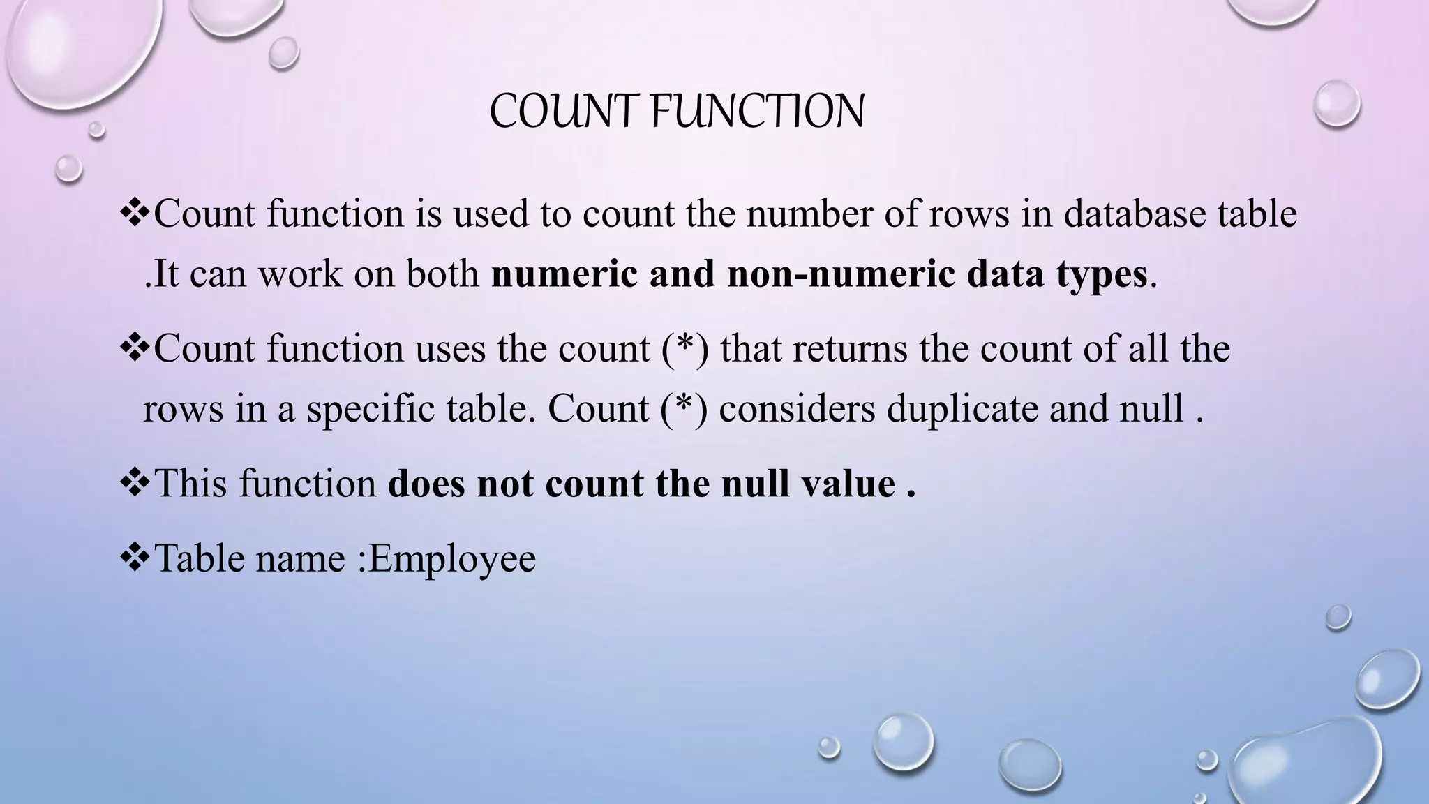 AGGREGATE FUNCTION.pptx