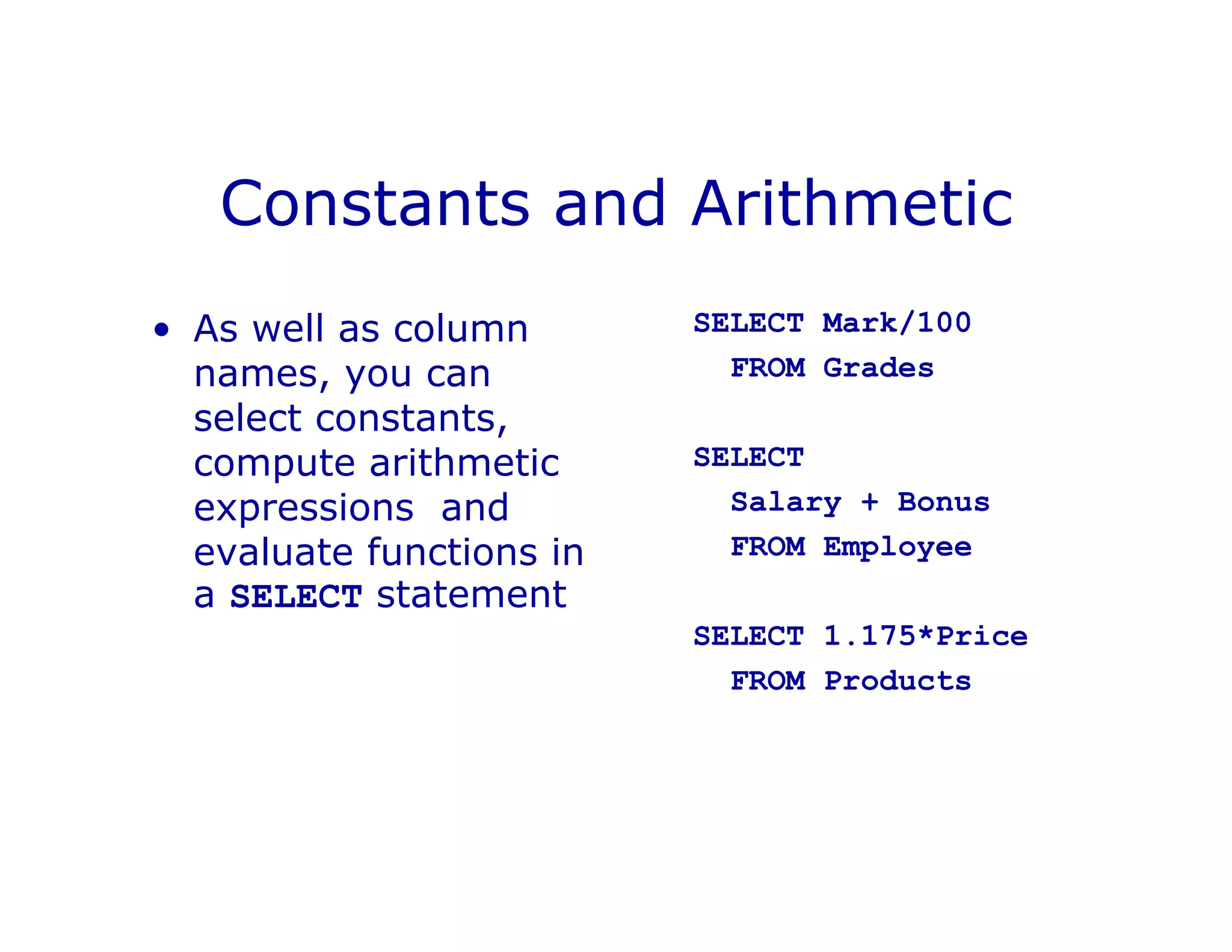Aggregate Functions In Sql Ppt