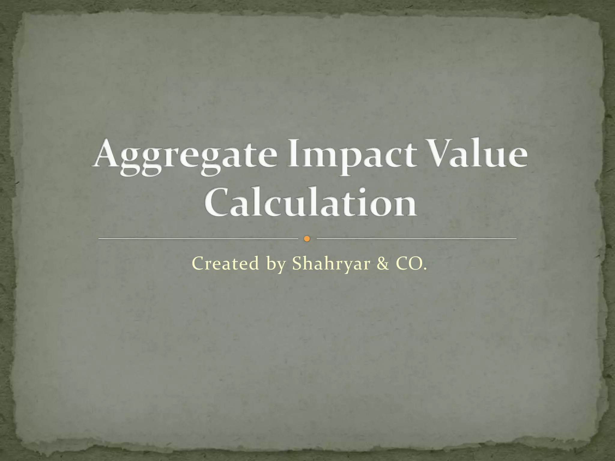 Aggregate impact value Calculation And uses | PPTX