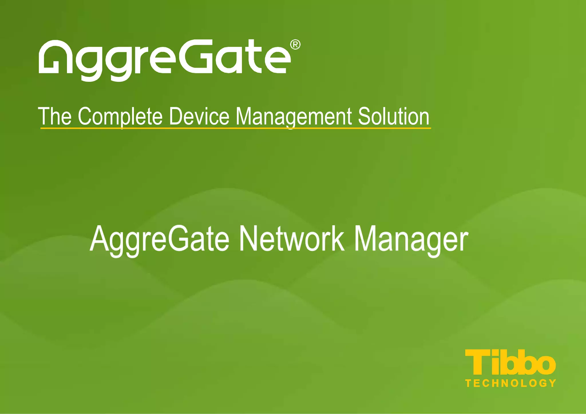 AggreGate Network Manager | PPT