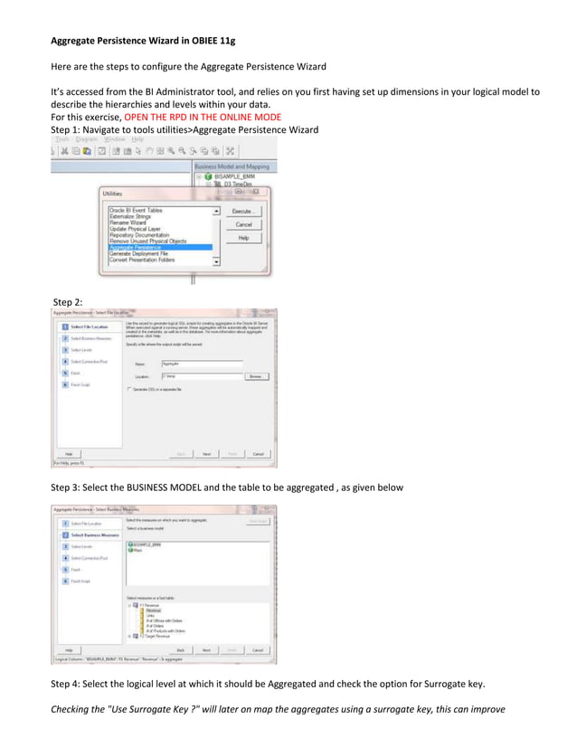 Aggregate persistence wizard | PDF