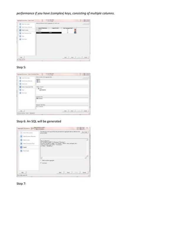 Aggregate persistence wizard | PDF