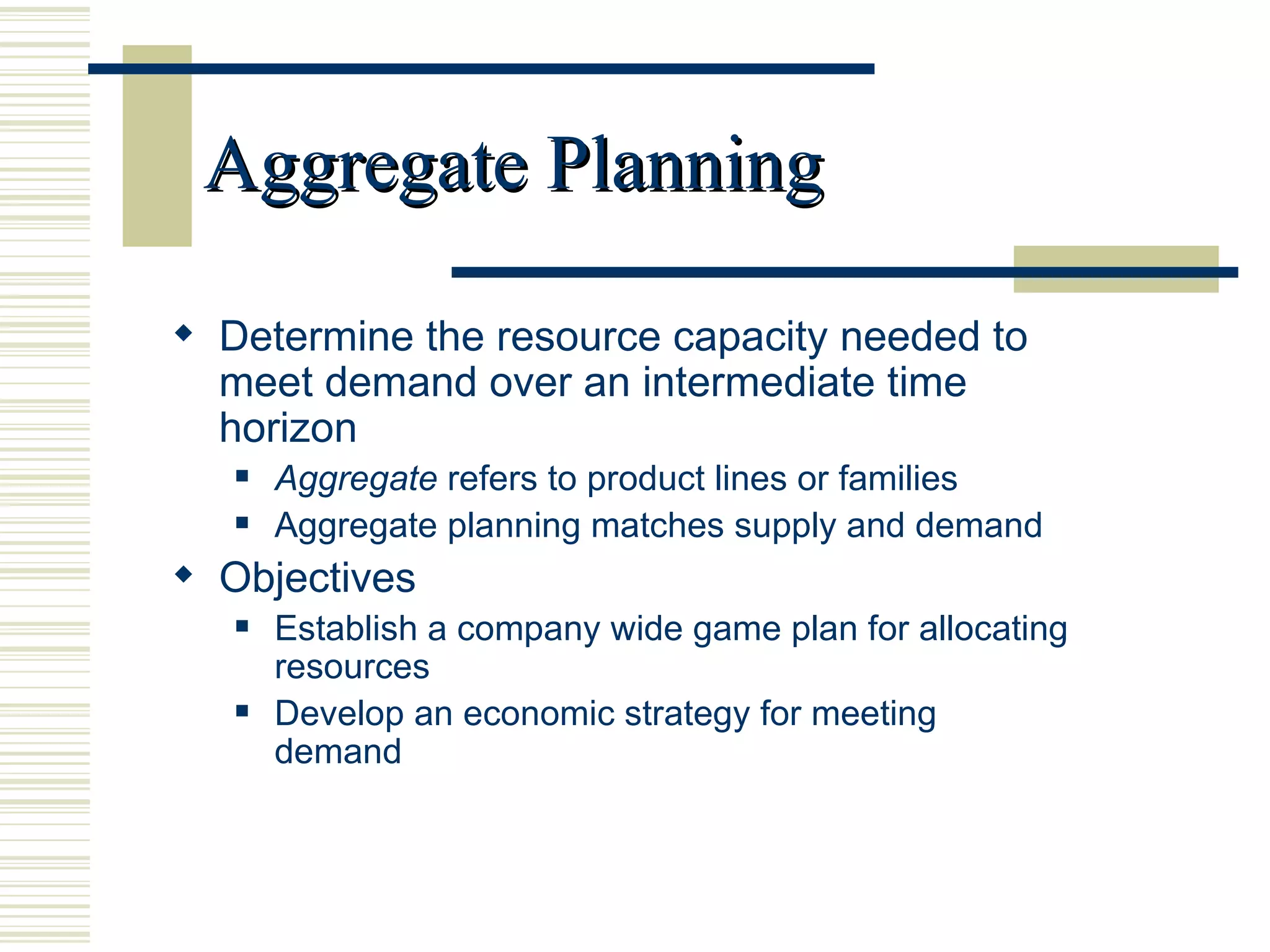 Aggregate Planning | PPT
