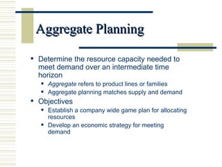 Aggregate Planning | PPT