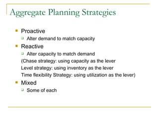 Aggregate planning | PPT