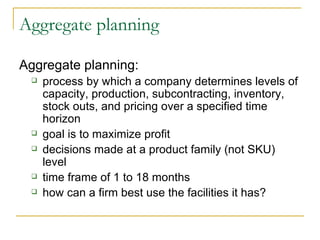 Aggregate planning | PPT