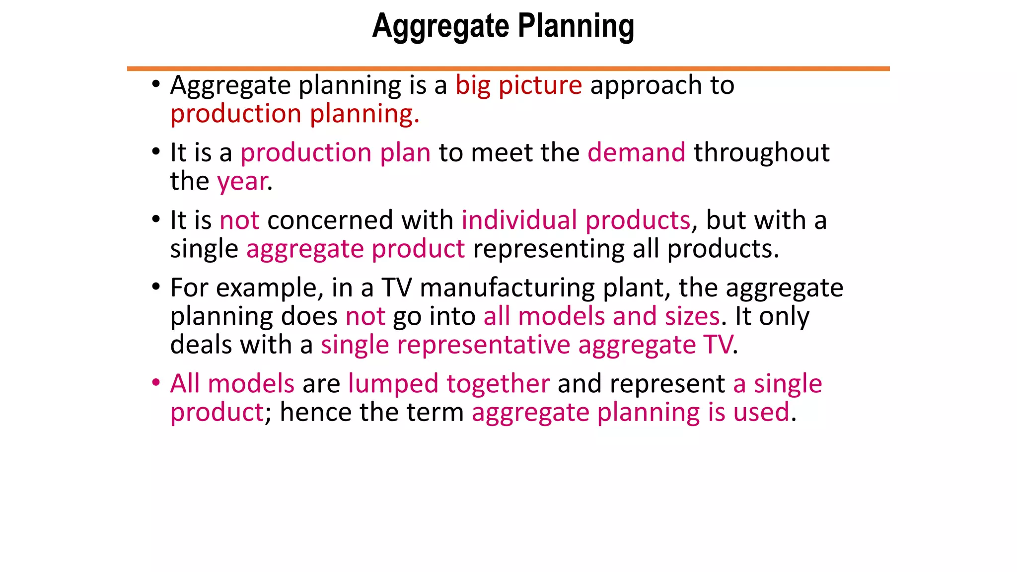 Aggregate planning | PPT