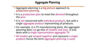 Aggregate planning | PPTX