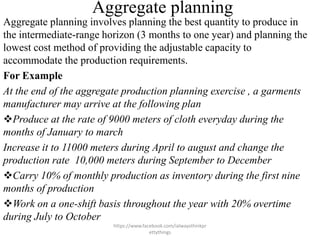 Aggregate planning | PPTX