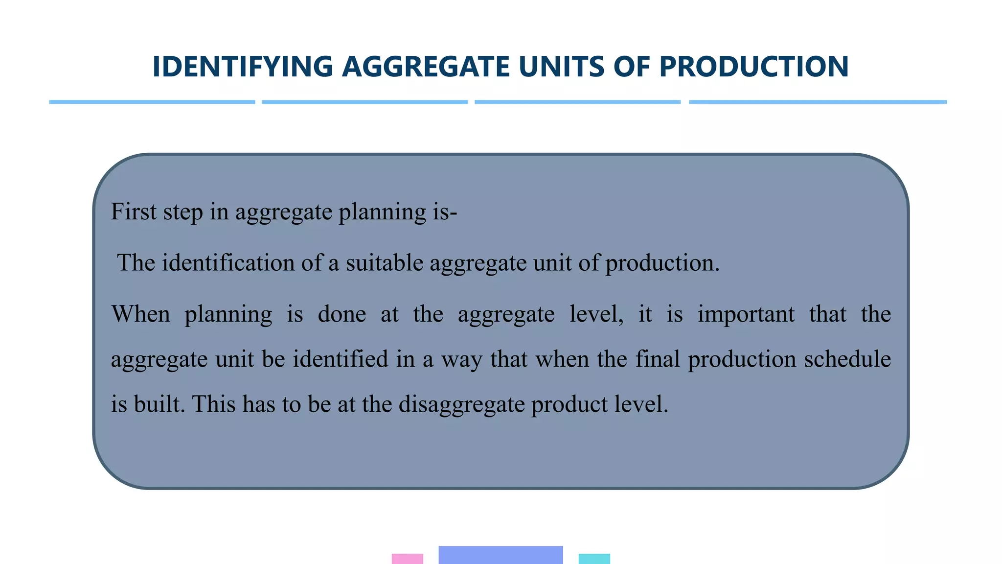 Aggregate planning in supply chain | PPTX