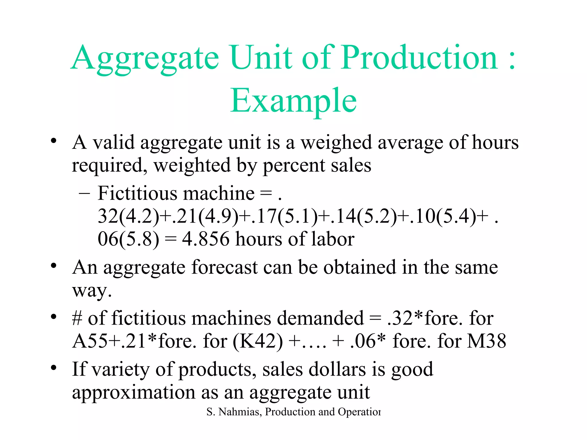 Aggregate Production Planning | PPT