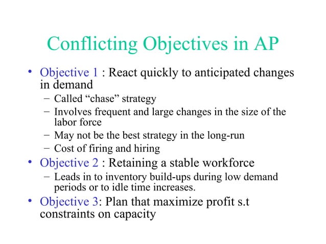Aggregate Production Planning | PPT Aggregate Production Planning | PPT