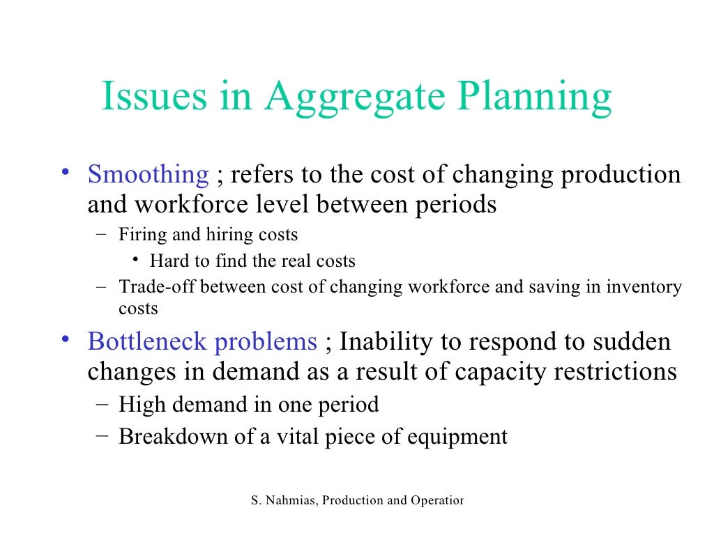 Aggregate Production Planning Aggregate Production Planning
