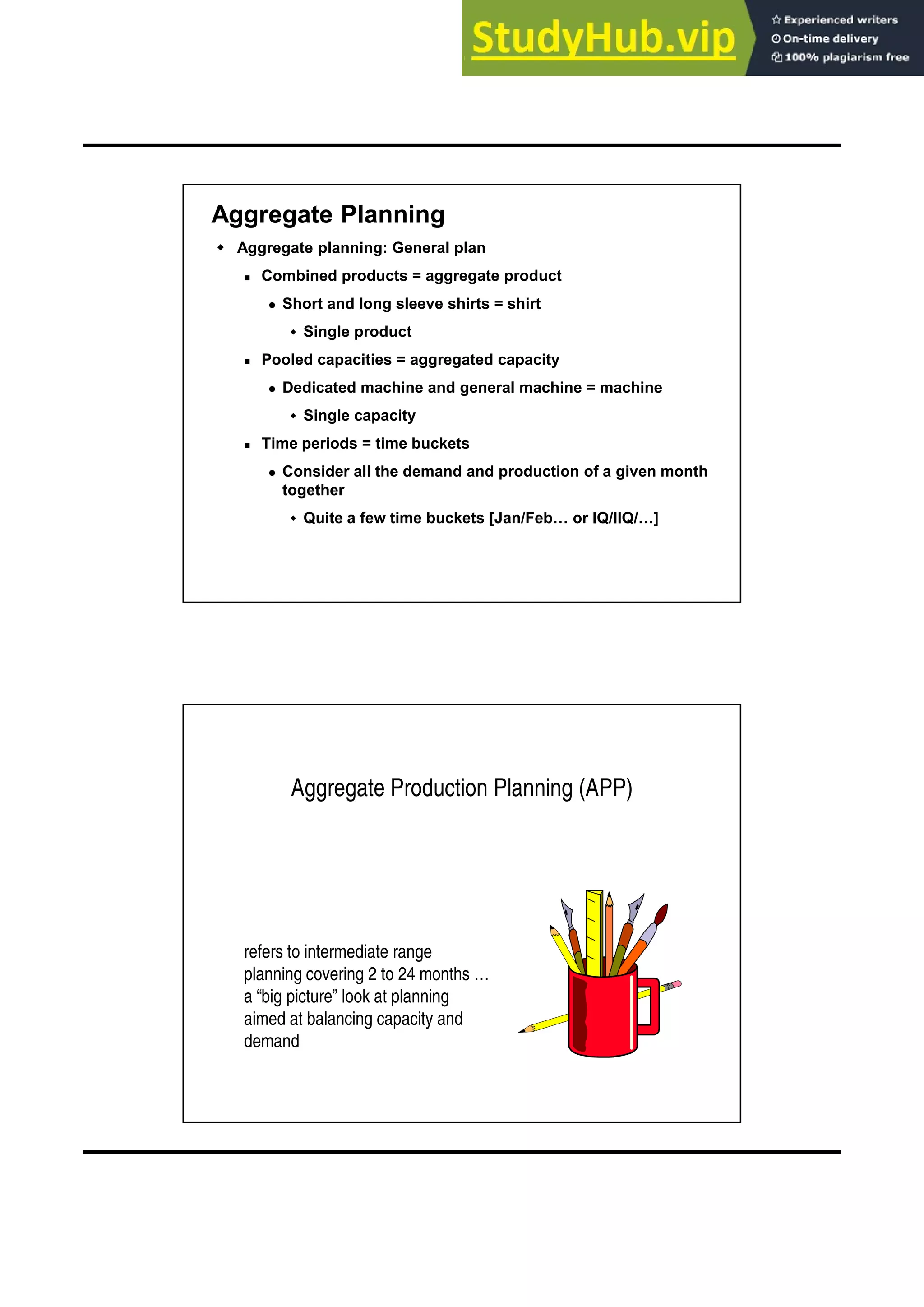 Aggregate Production Planning (APP) | PDF