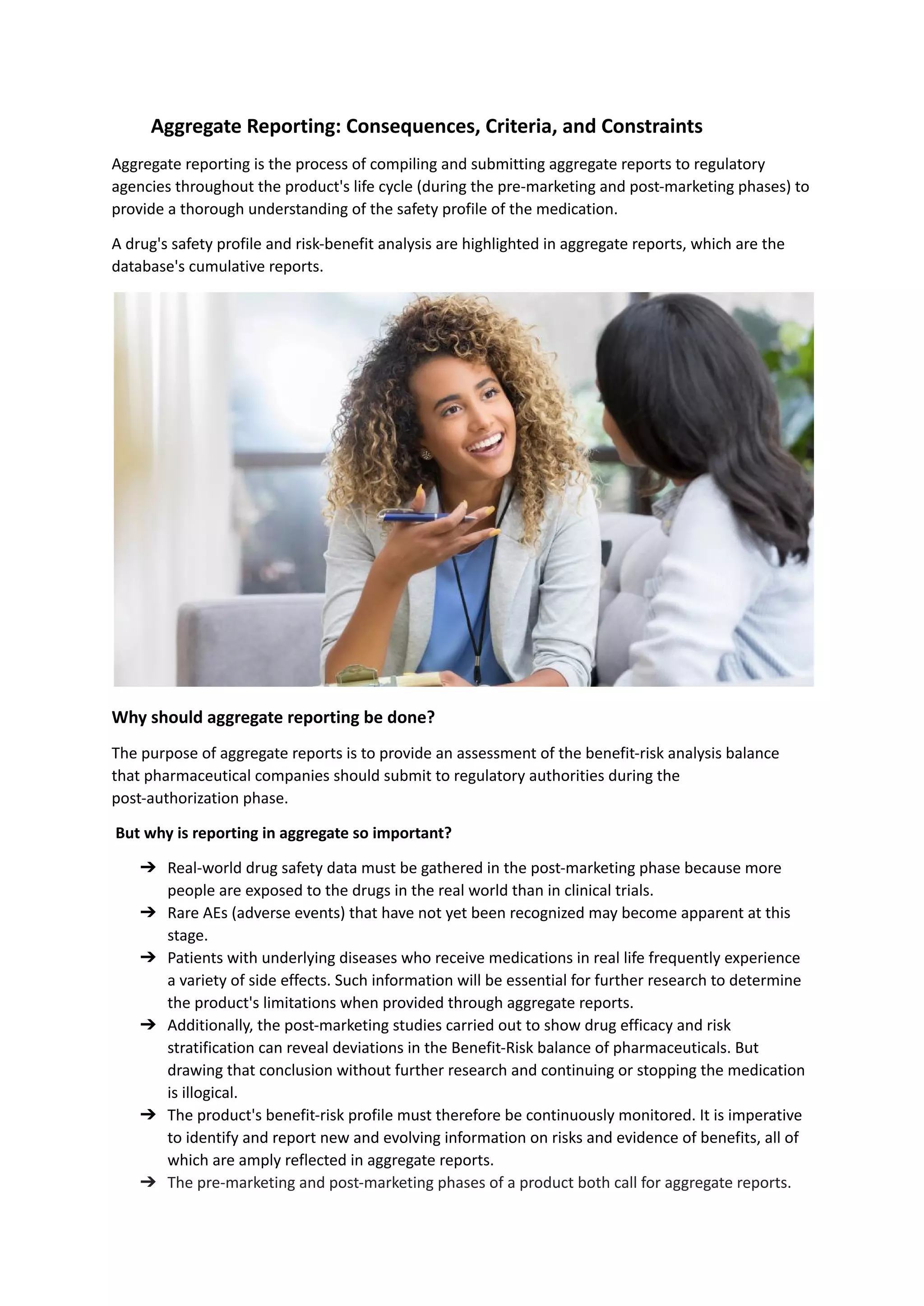 Aggregate Reporting: Consequences, Criteria, and Constraints | PDF