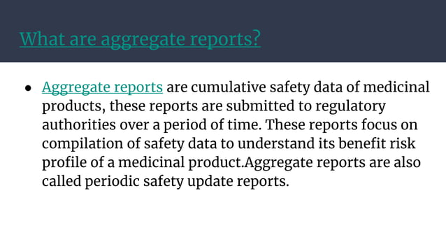 AGGREGATE REPORT INTERVEIW TIPS | PPTX