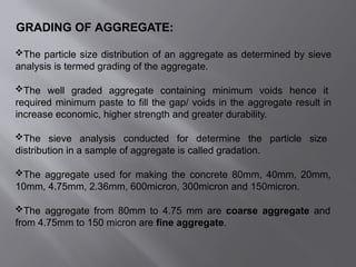 Presentation on Aggregates, Aggregates types. | PPTX