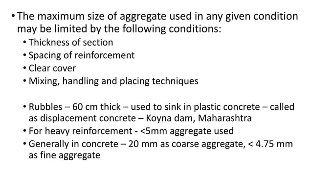 Aggregates types and test as per Indian Standard | PPTX