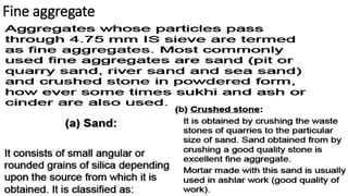 Aggregates types and test as per Indian Standard | PPTX
