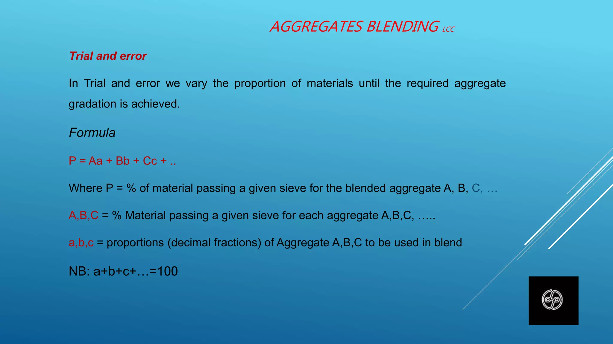 Aggregates blending Lcc | PPTX