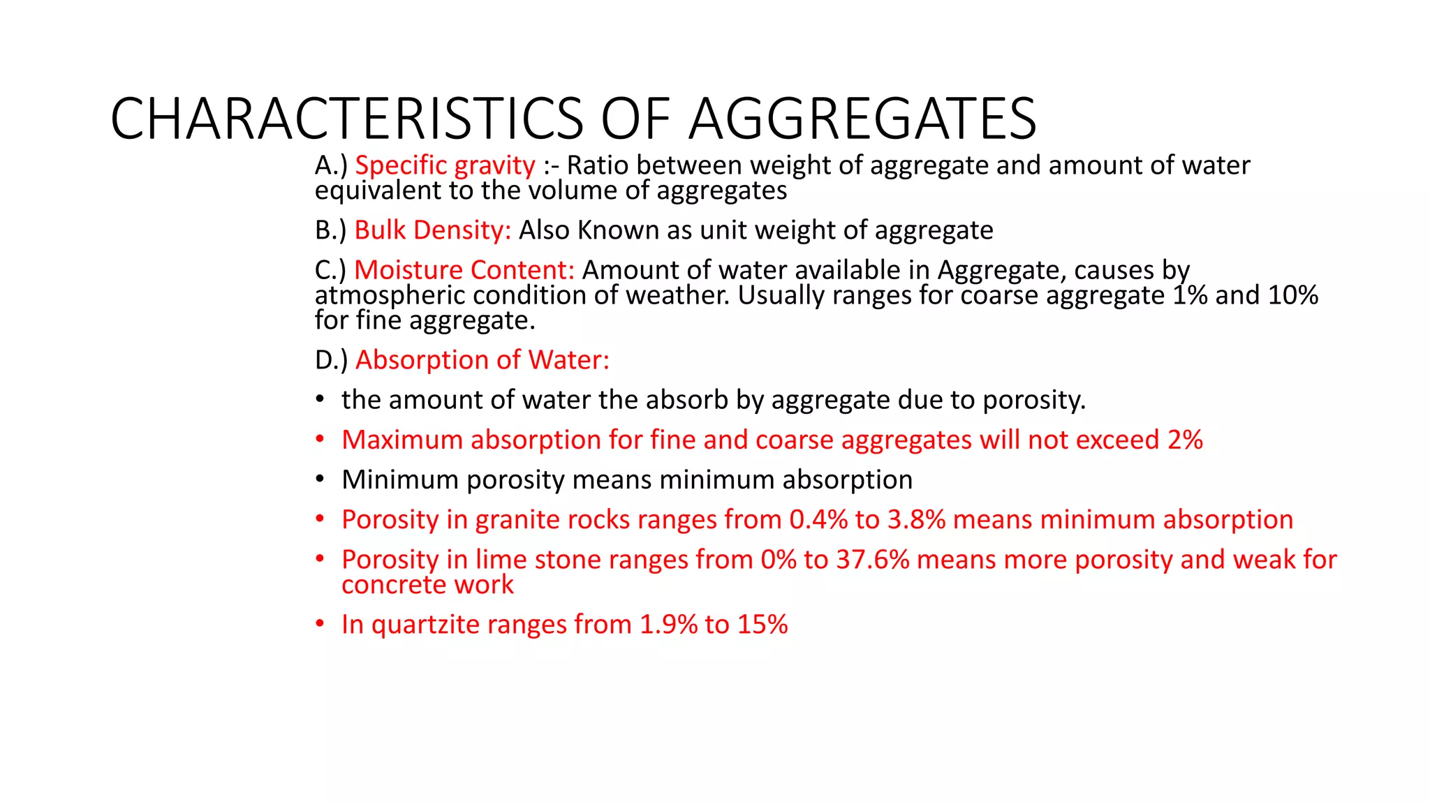 Aggregates introduction, types and properties | PPTX
