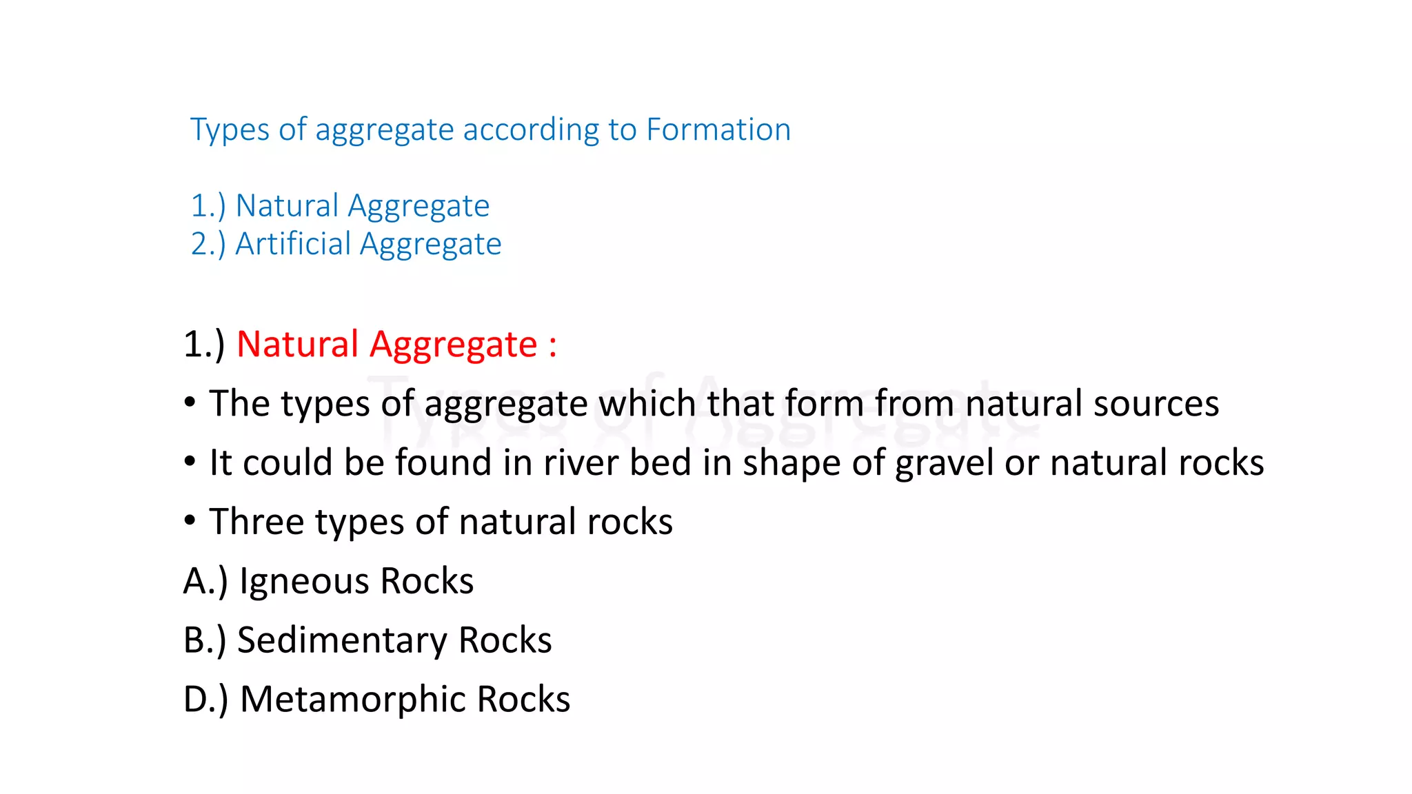 Aggregates introduction, types and properties | PPTX