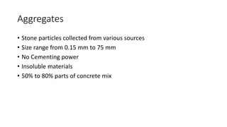 Aggregates introduction, types and properties | PPTX