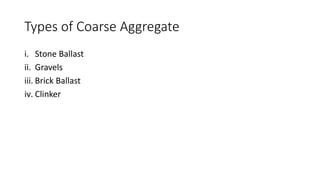 Aggregates introduction, types and properties | PPTX