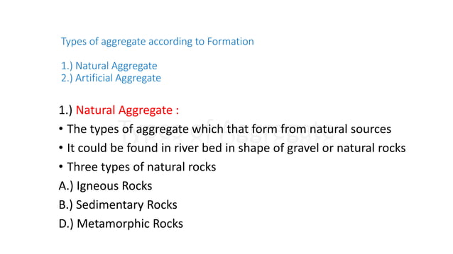 Aggregates introduction, types and properties | PPTX
